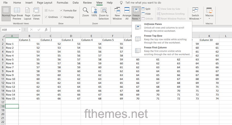How To Freeze A Row And Column In Excel