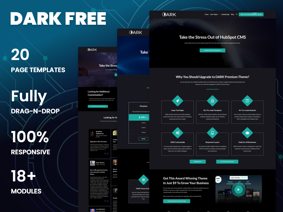 DARK Free Theme by FastestThemes