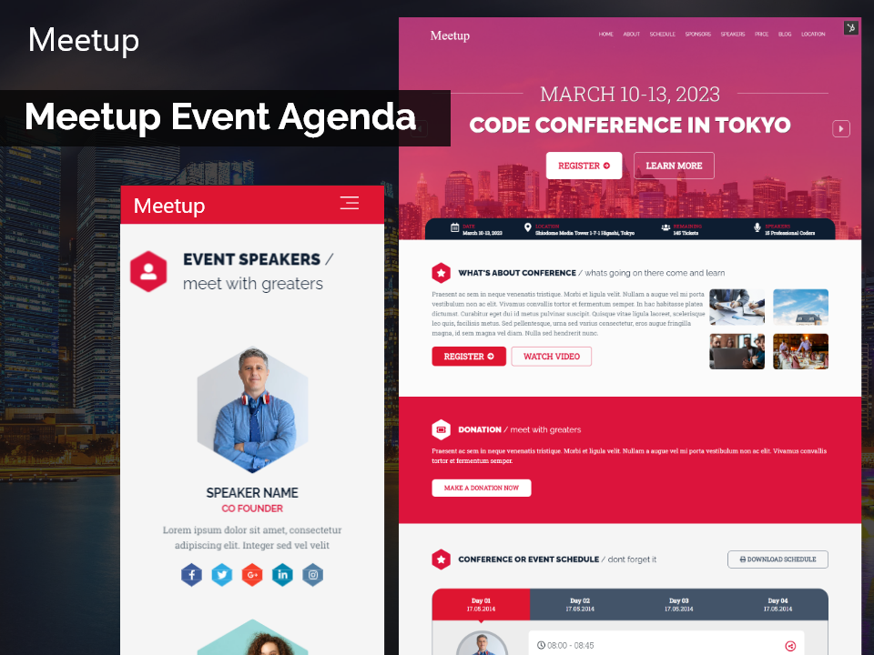 Meetup Event Theme by FastestThemes
